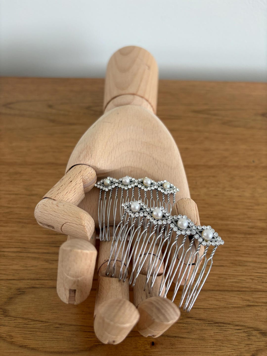 Pearl and Silver Hair Combs Vintage Wedding - Etsy
