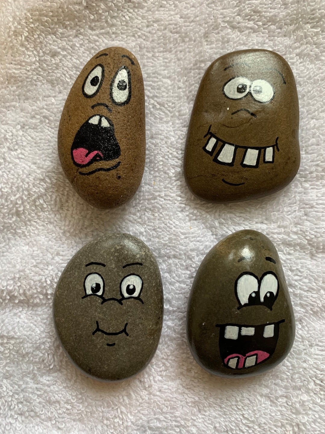 Goofy Silly Funny Face Painted Rocks - Etsy
