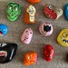 Monster Face Rocks, Painted Rocks - Etsy