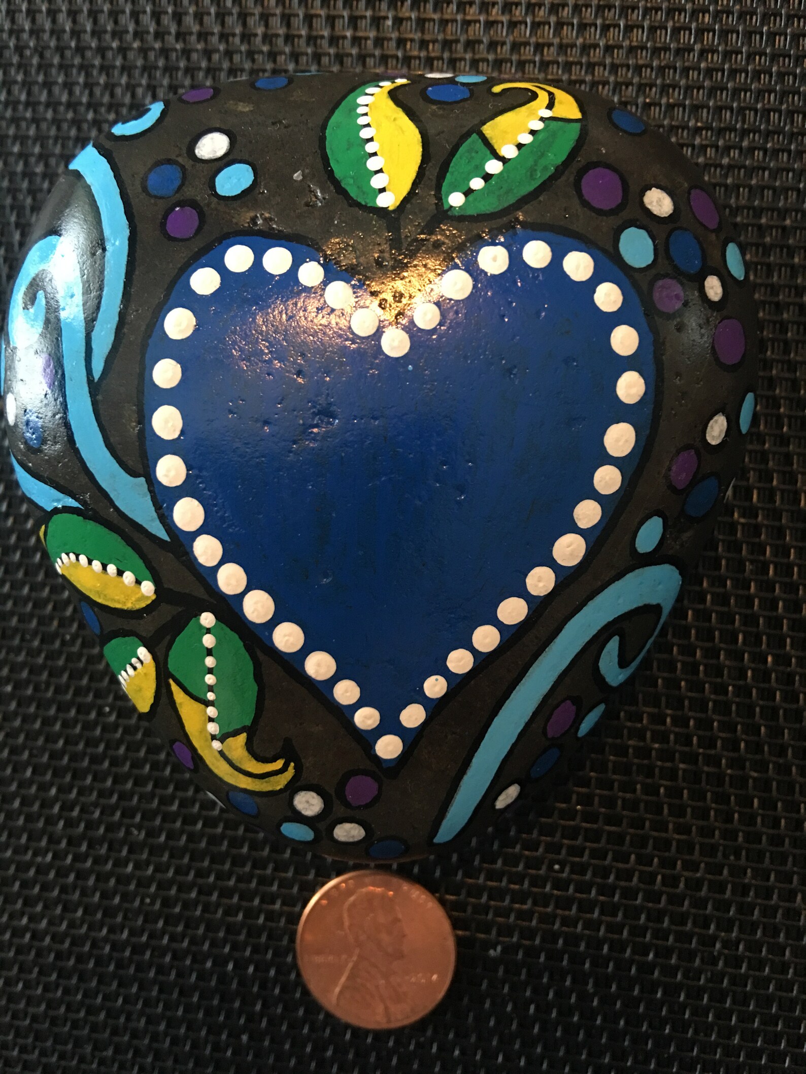 Blue Heart Love Rock - Etsy