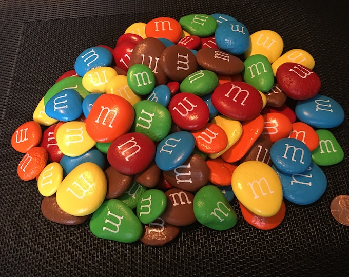 Peanut M&ms Candy, Painted Rocks - Etsy