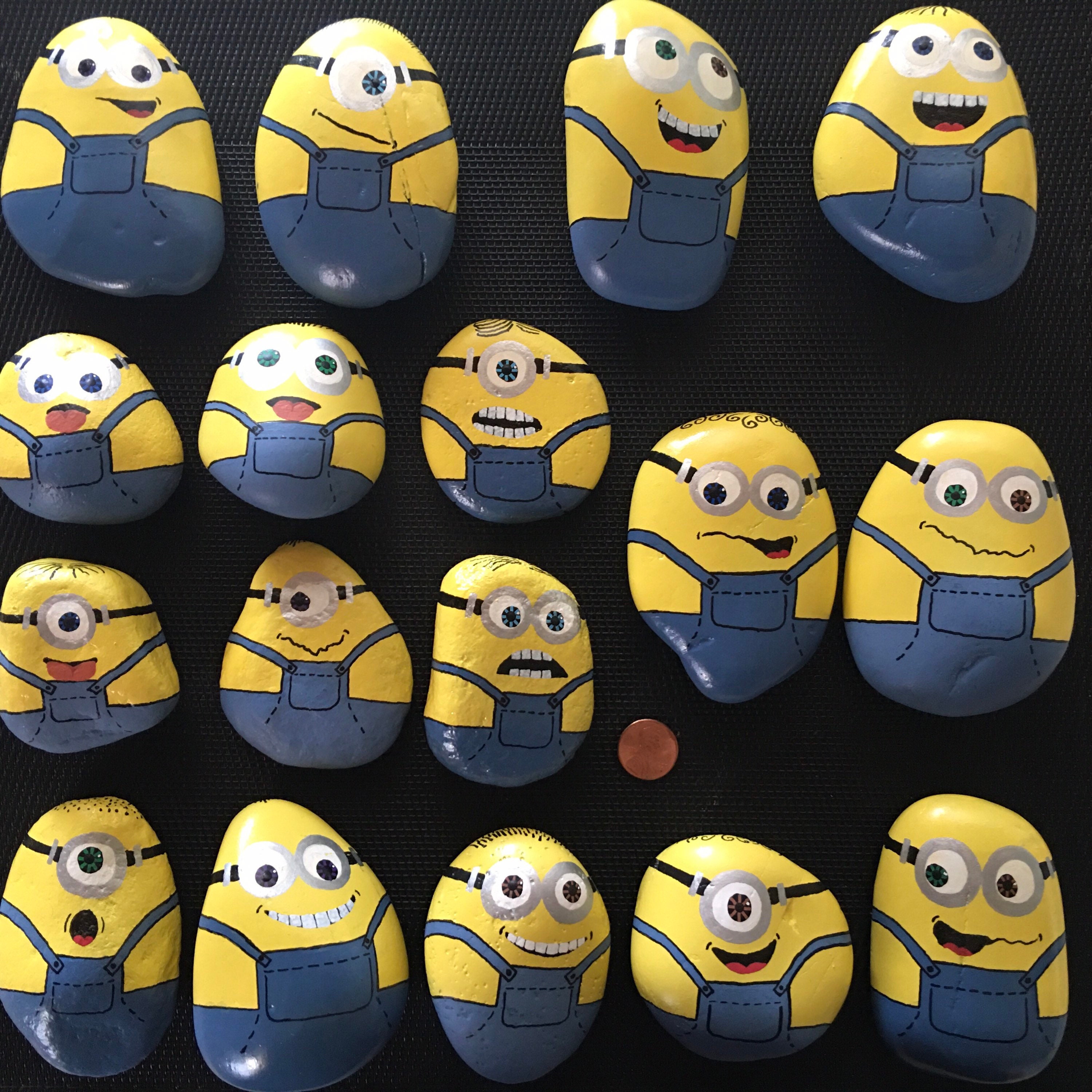 Minions Painted Rocks - Etsy