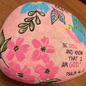 Large “be Still” Scripture Painted Rock - Etsy