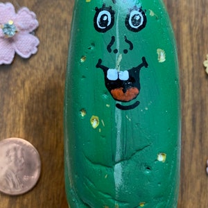 Happy Pickle Painted Rock - Etsy