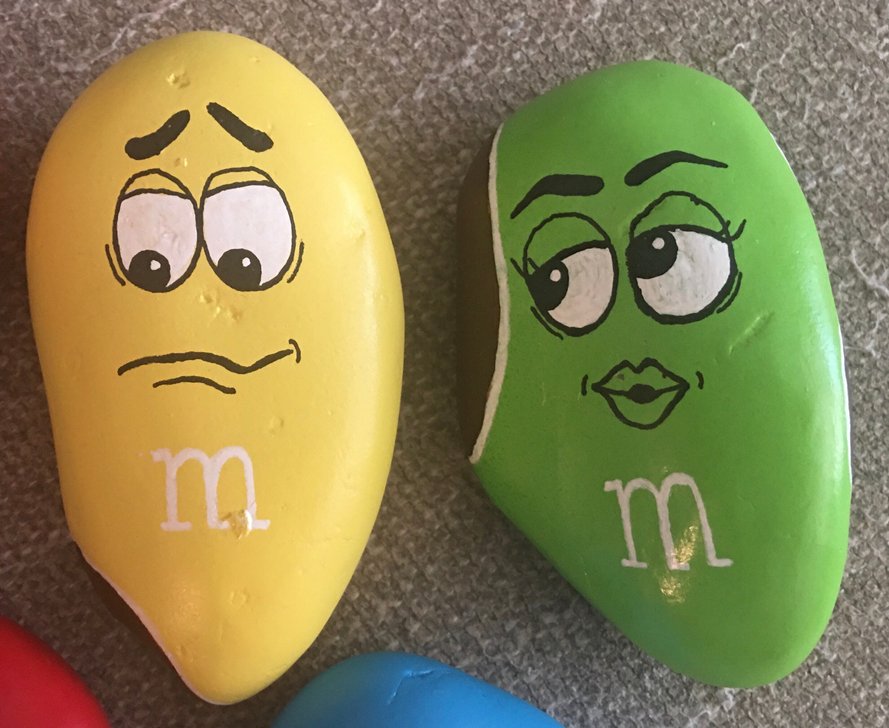 Large Peanut M&M Candy Painted Rocks - Etsy