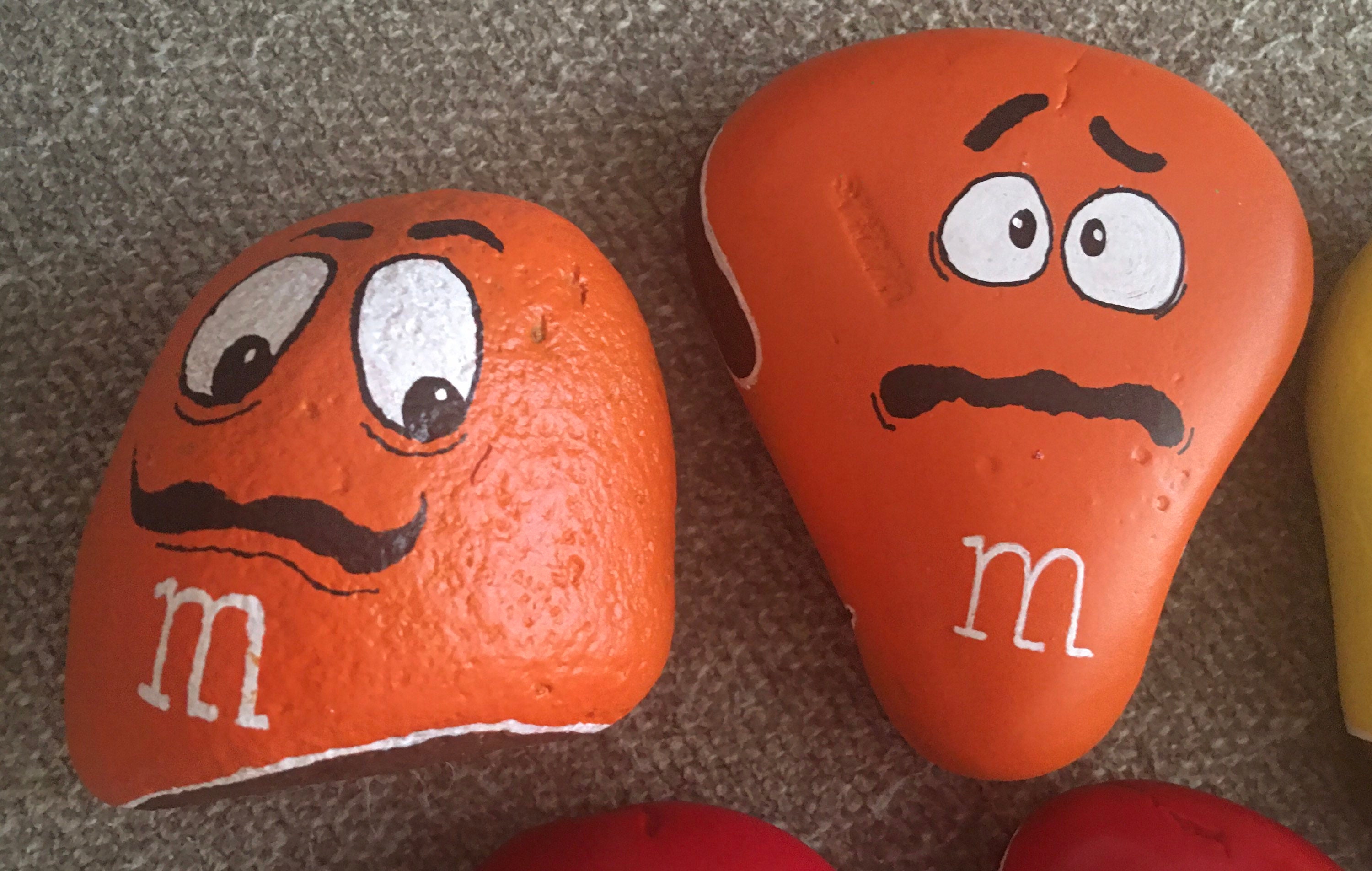 Large Peanut M&M Candy Painted Rocks - Etsy