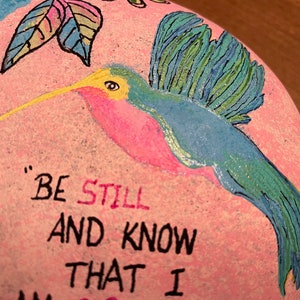Large “be Still” Scripture Painted Rock - Etsy