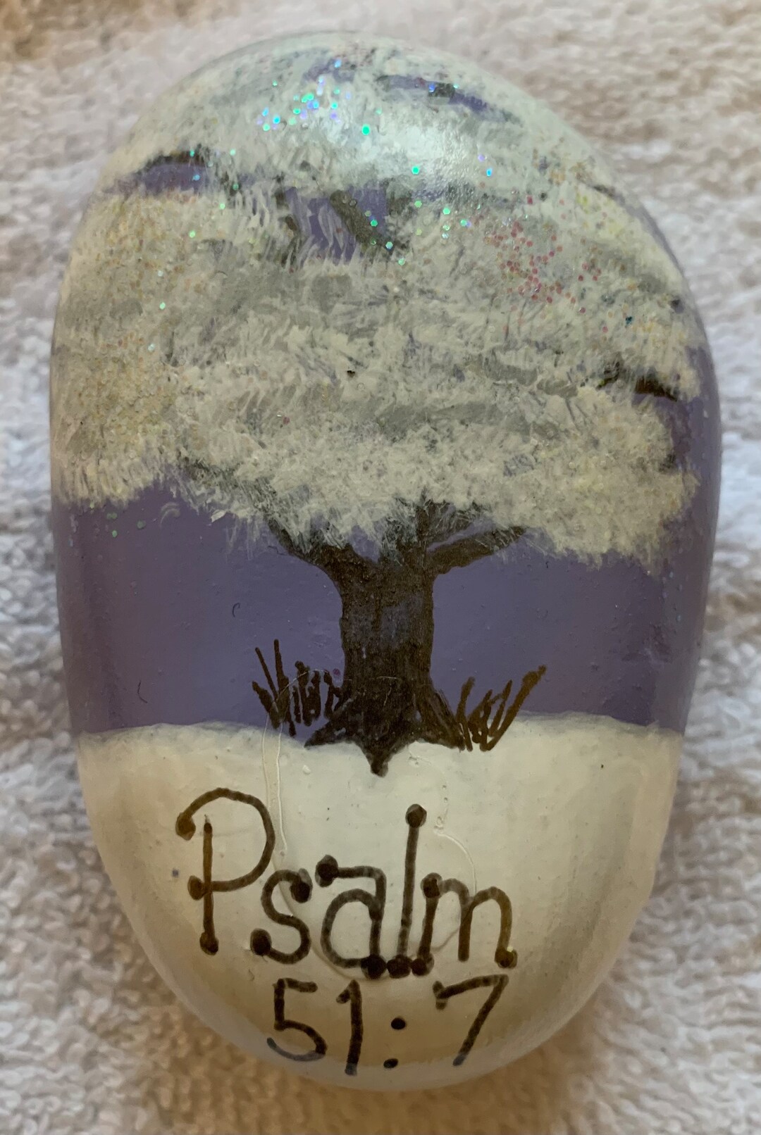 Psalm 51:7 Painted Scripture Rock - Etsy