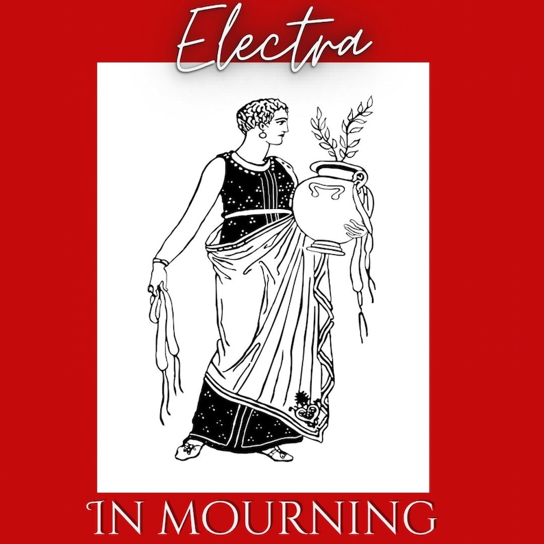 Electra in Mourning | Ancient Greek Woman Vector Illustration ...