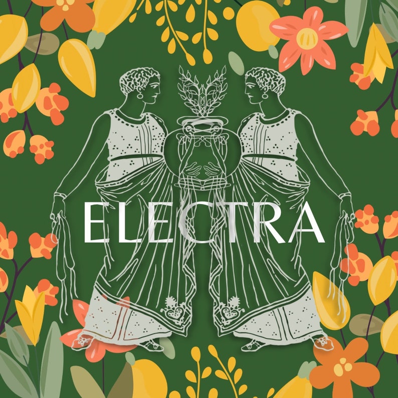 Electra in Mourning | Ancient Greek Woman Vector Illustration ...