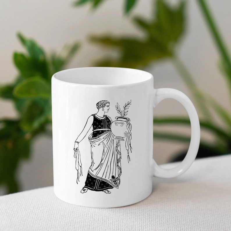 Electra in Mourning Greek Mythology Art Print, Ancient Greek Line Art ...