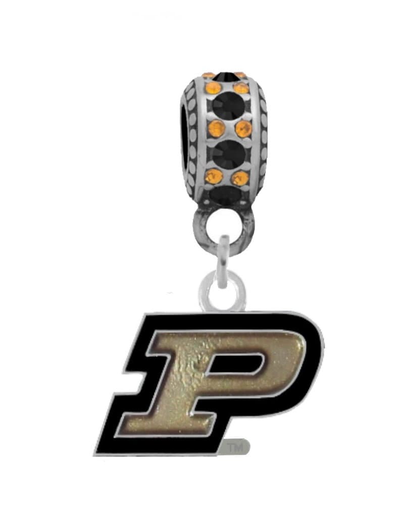 UNIVERSITY of PURDUE Logo Charm Fits Large Hole European Style ...