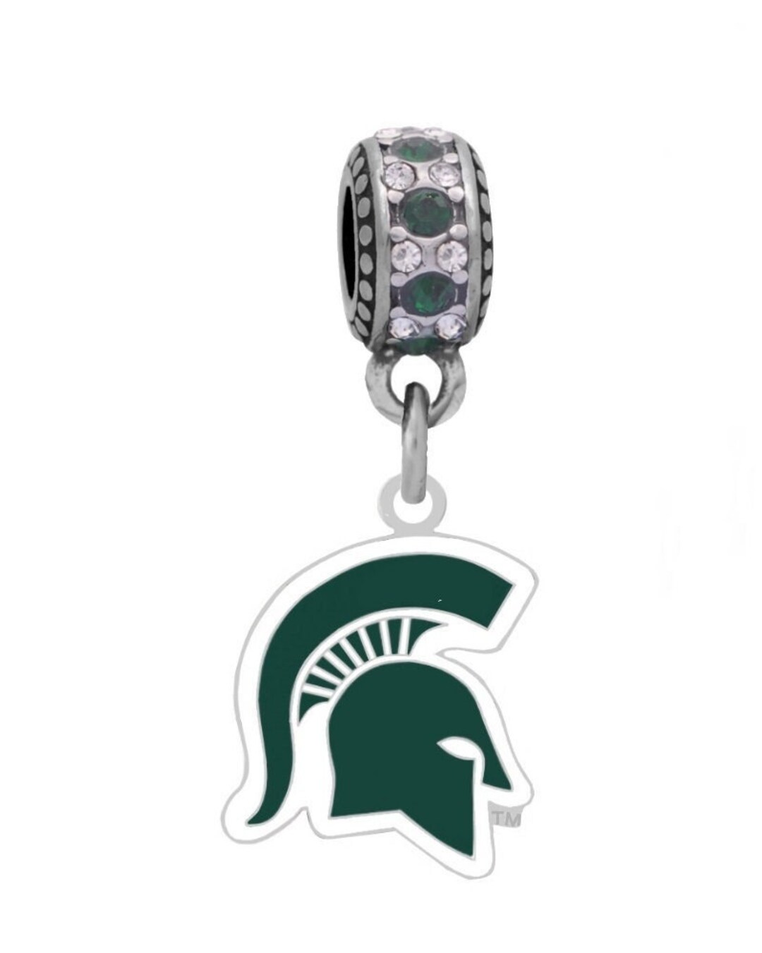 MICHIGAN STATE LOGO Charm Compatible With Pandora Style Bracelets - Etsy