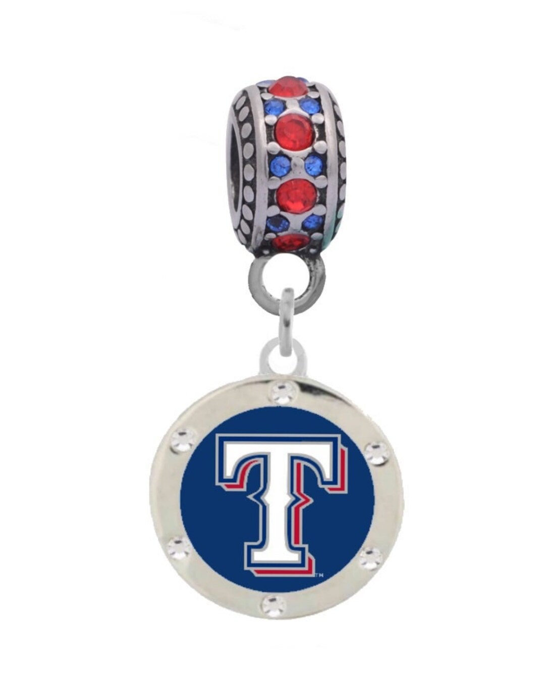 TEXAS RANGERS CRYSTAL Charm Compatible With Pandora Style Bracelets ...