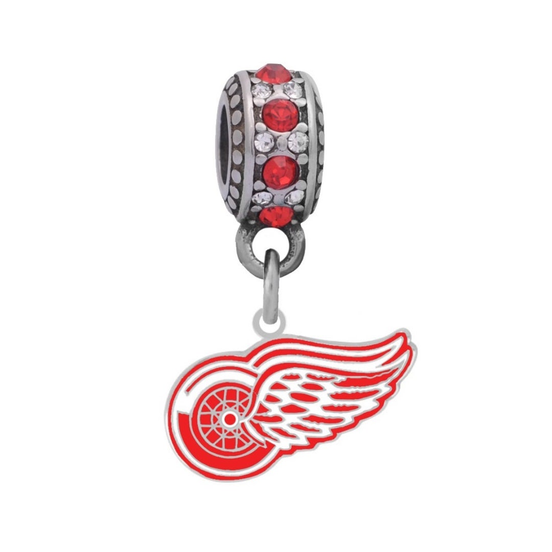 DETROIT RED WINGS Logo Charm Compatible With Pandora Style Bracelets - Etsy
