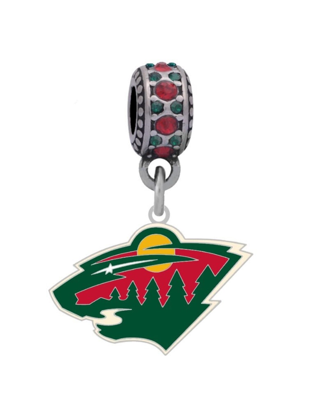 MINNESOTA WILD Logo Charm Compatible With Pandora Style Bracelets - Etsy