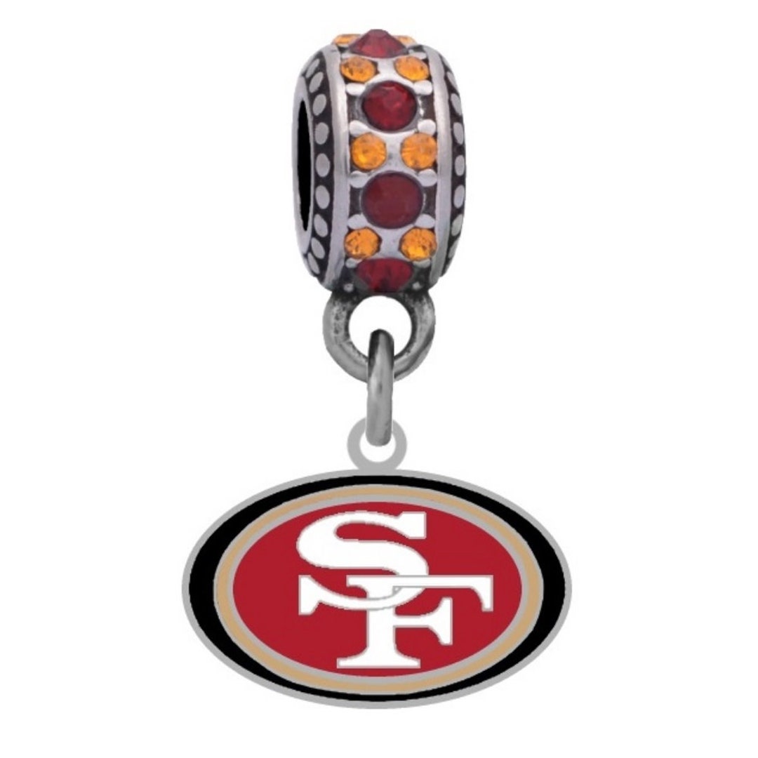 SAN FRANCISCO 49ERS LOGO Charm Compatible With Pandora Style Bracelets ...