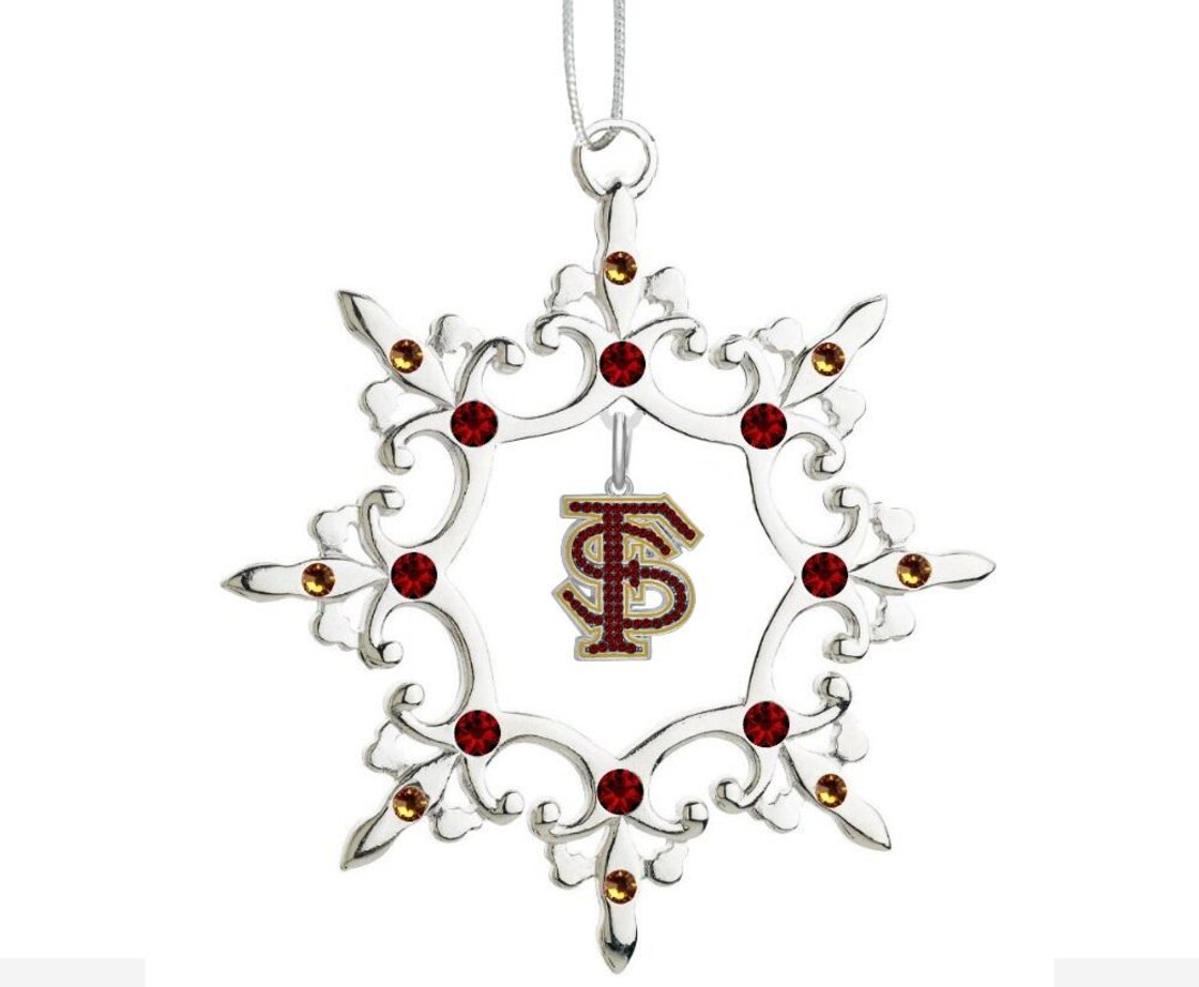 Florida State Rhinestone Snowflake Christmas Ornament - Etsy