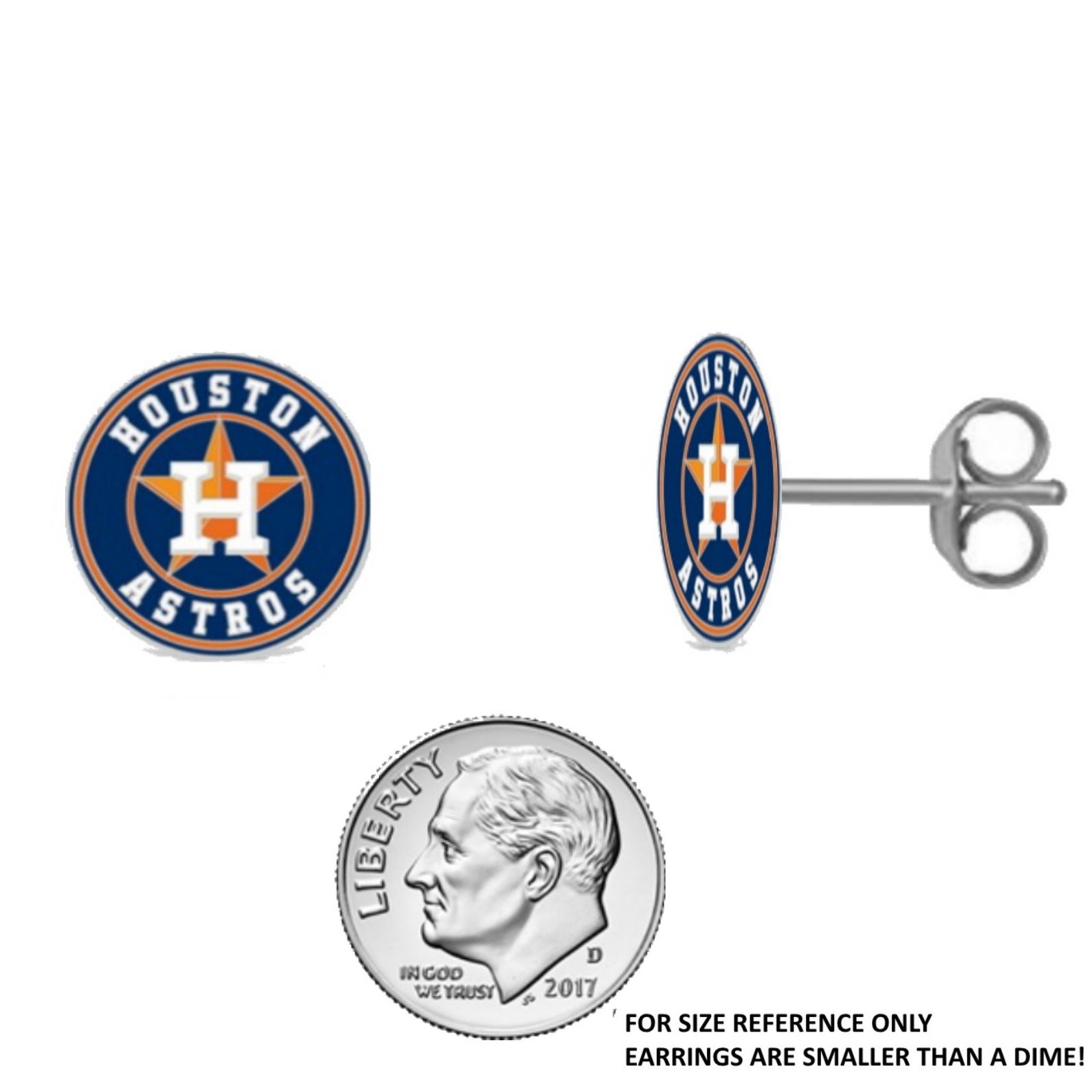 HOUSTON ASTROS Post Earrings - Etsy