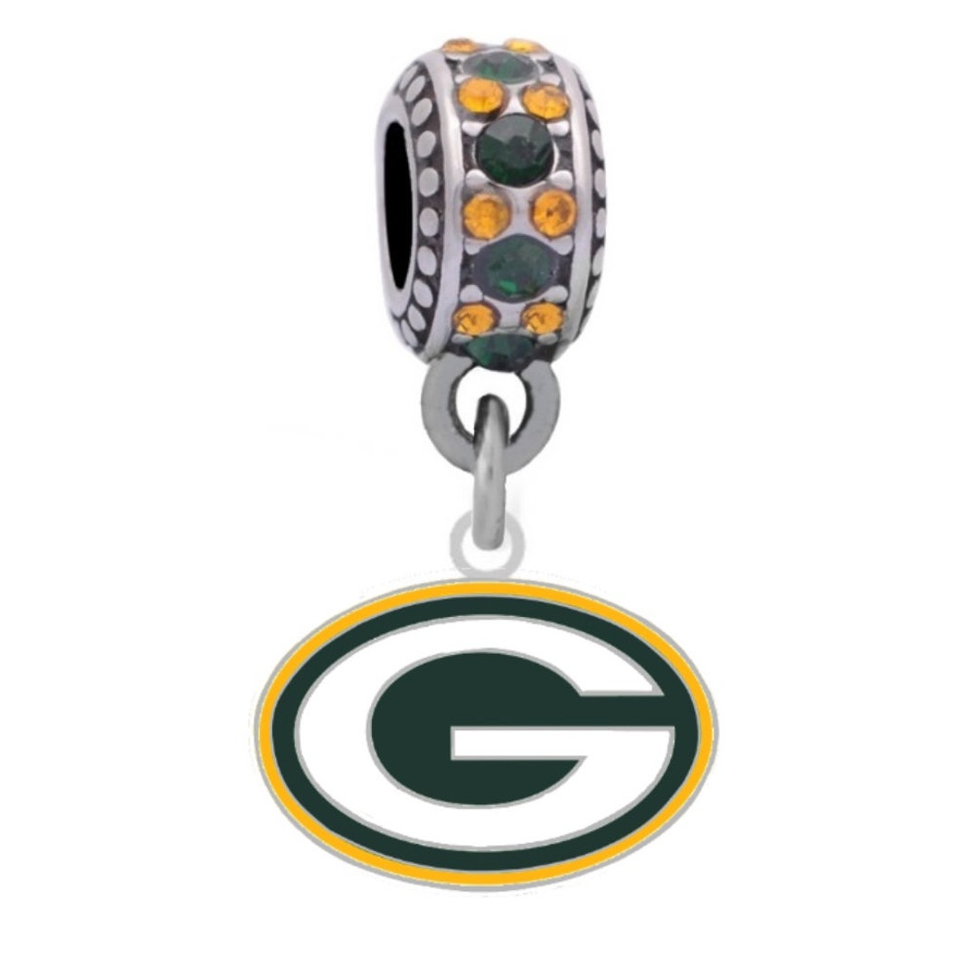 GREEN BAY PACKERS Logo Charm Compatible With Pandora Style Bracelets ...