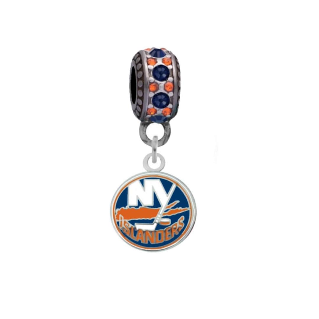 NEW YORK ISLANDERS Logo Charm Fits Large Hole European Style Bracelets ...