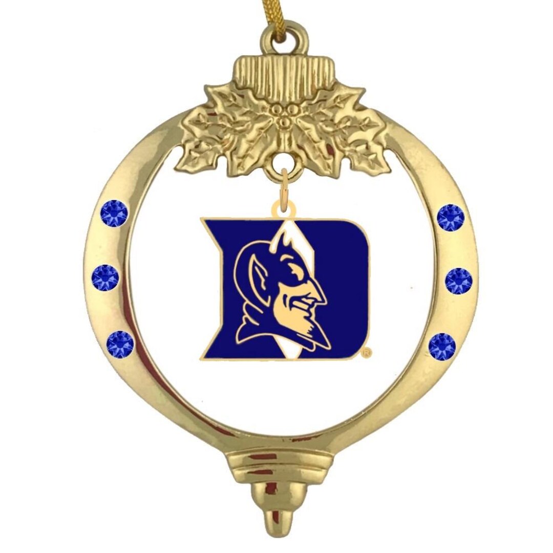 DUKE UNIVERSITY Gold Tone Christmas Ornament - Etsy