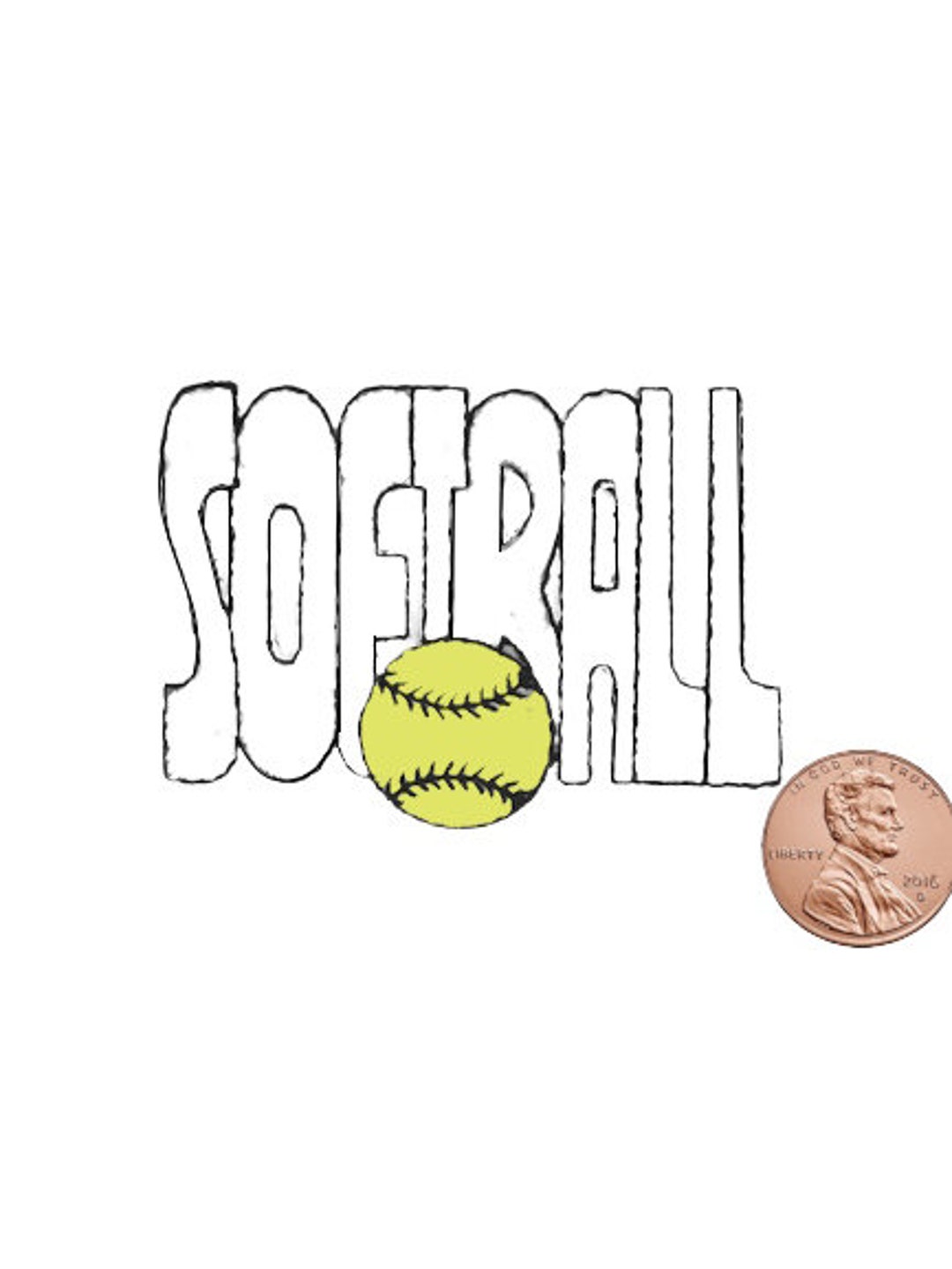 SOFTBALL Applique Iron-on Patch - Etsy