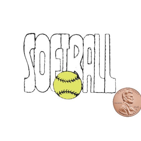 Softball Iron On - Etsy