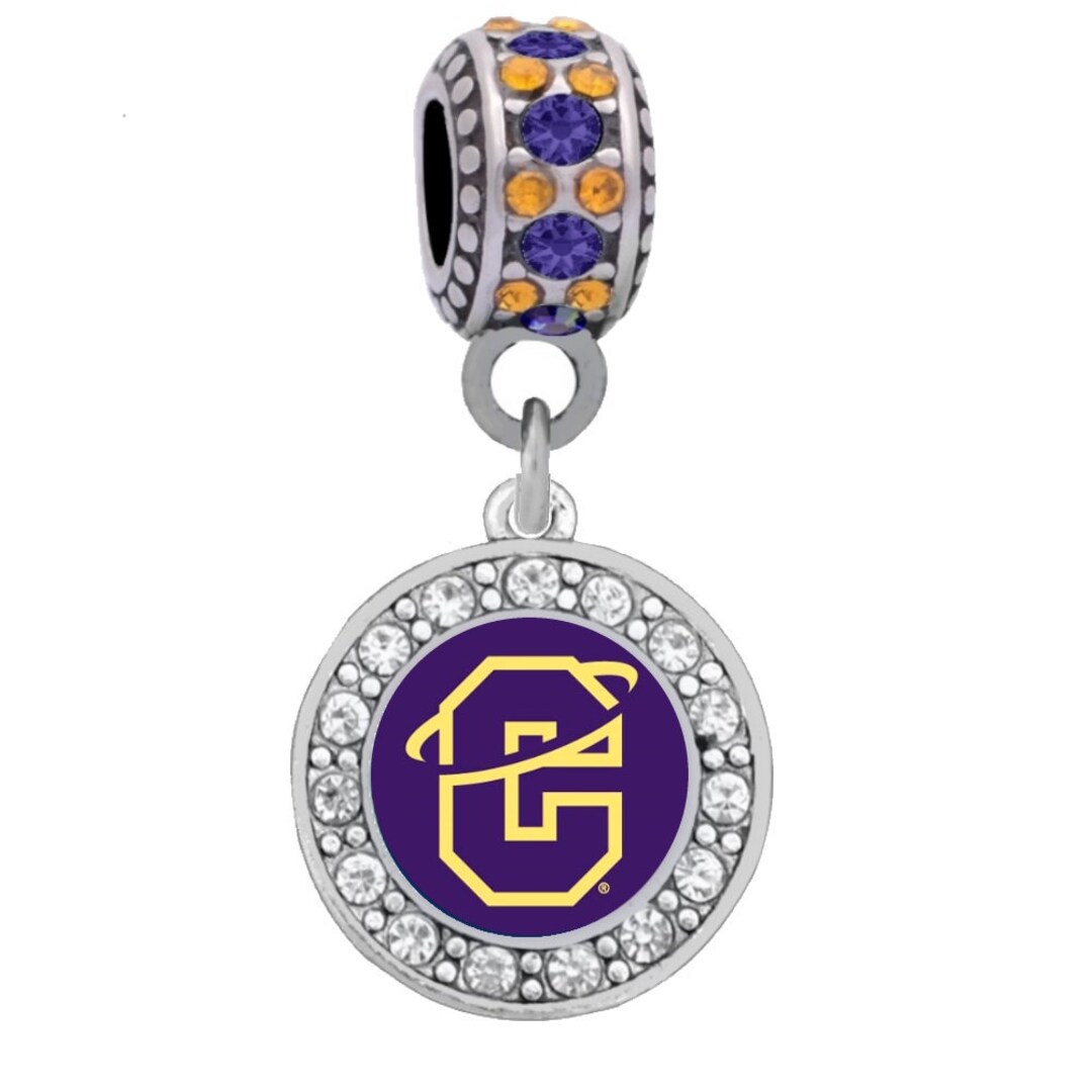 CARROLL UNIVERSITY LARGE Crystal Charm Fits Large Hole European Style ...