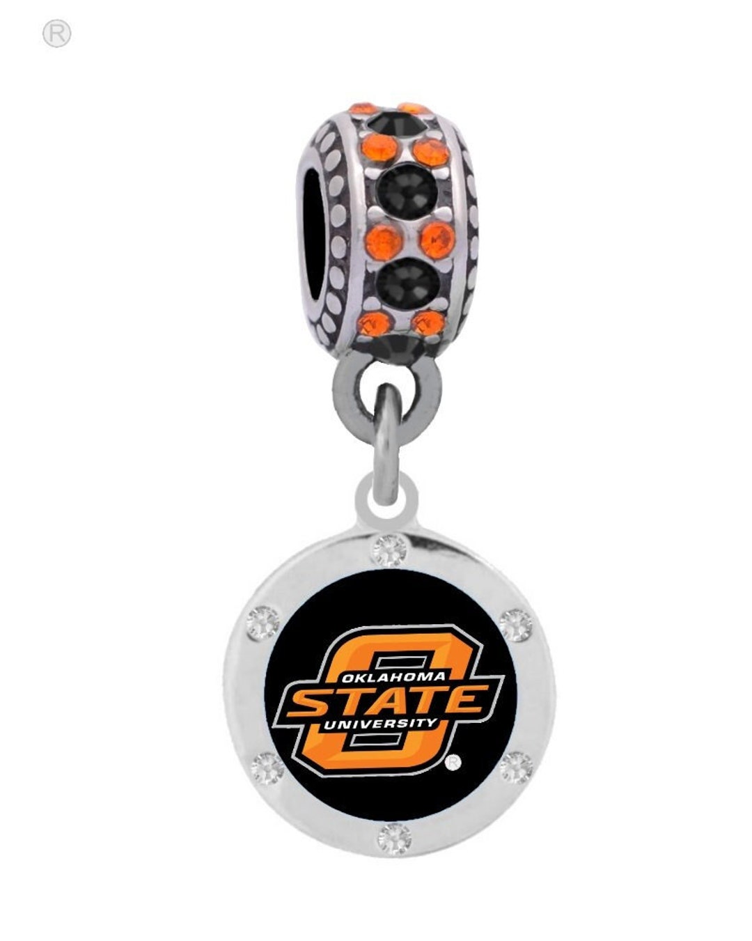 OKLAHOMA STATE UNIVERSITY Crystal Charm Compatible With Pandora Style ...