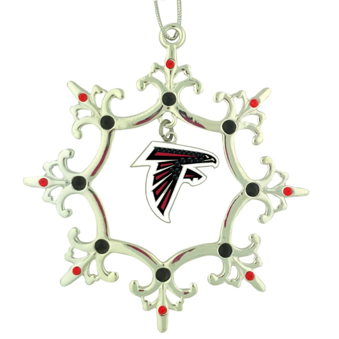 ATLANTA FALCONS RHINESTONE Snowflake Christmas Ornament - Etsy