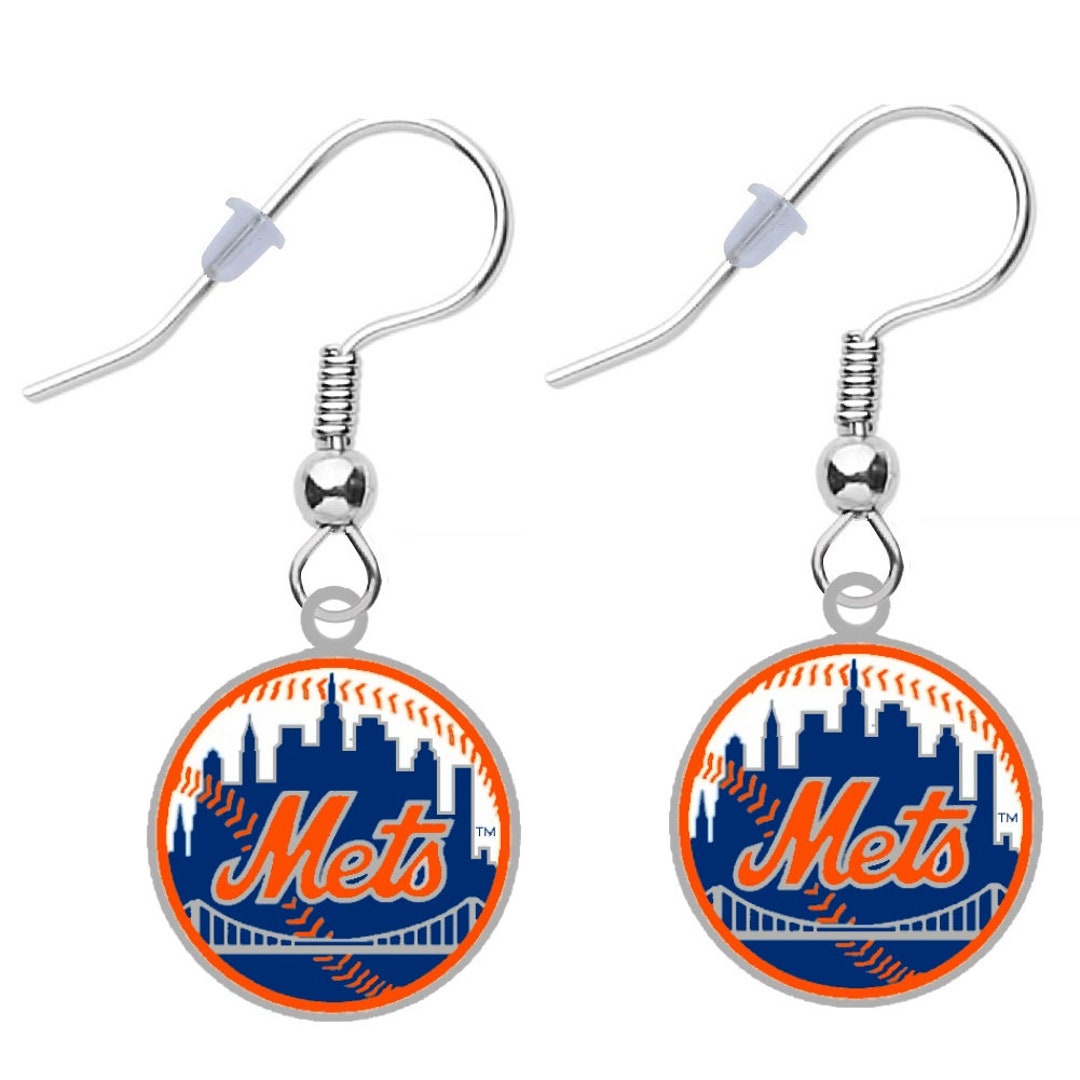NEW YORK METS Logo Earrings - Etsy