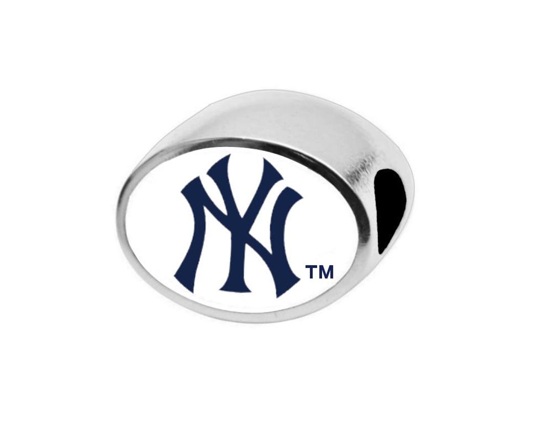 NEW YORK YANKEES White Bead Compatible With Pandora Style Bracelets - Etsy