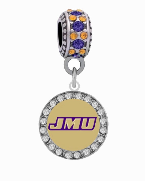 JAMES MADISON University JMU Crystal Button Charm Fits Large | Etsy