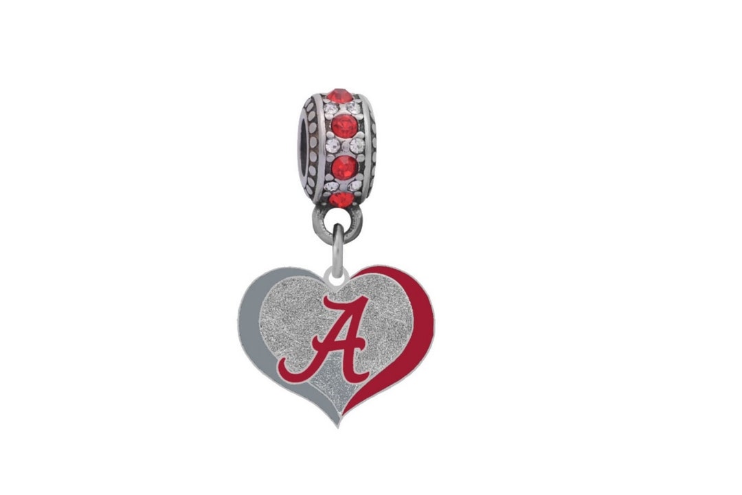 ALABAMA SWIRL Heart Charm Compatible With Pandora Style Bracelets - Etsy