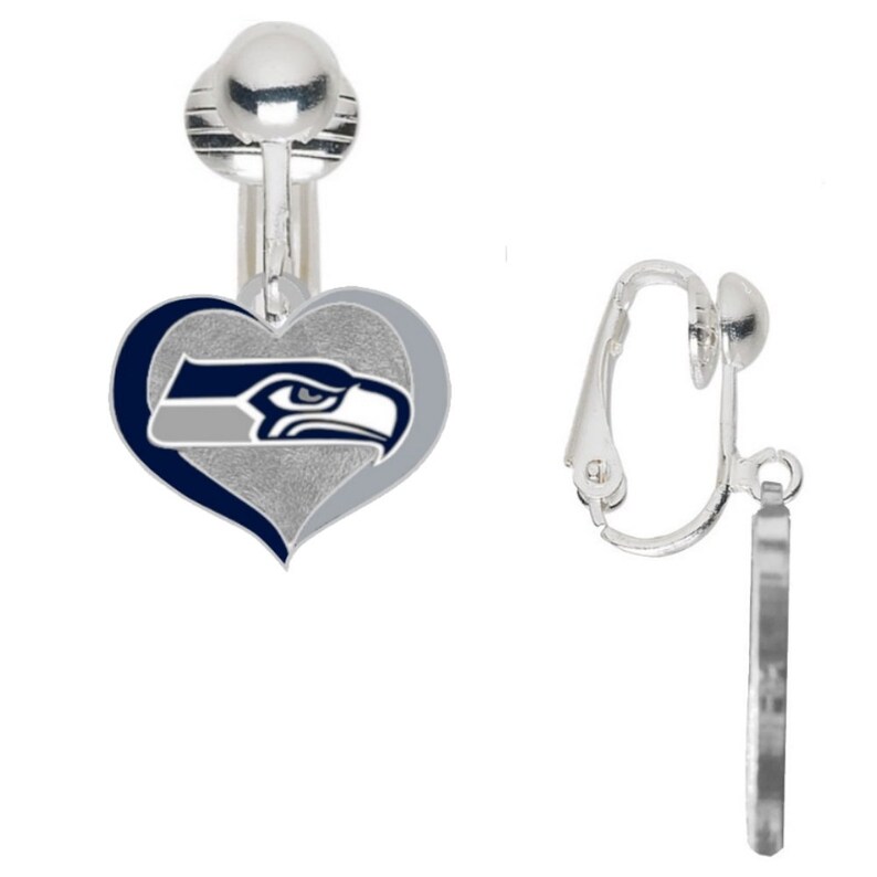 SEATTLE SEAHAWKS SWIRL Heart Earrings - Etsy