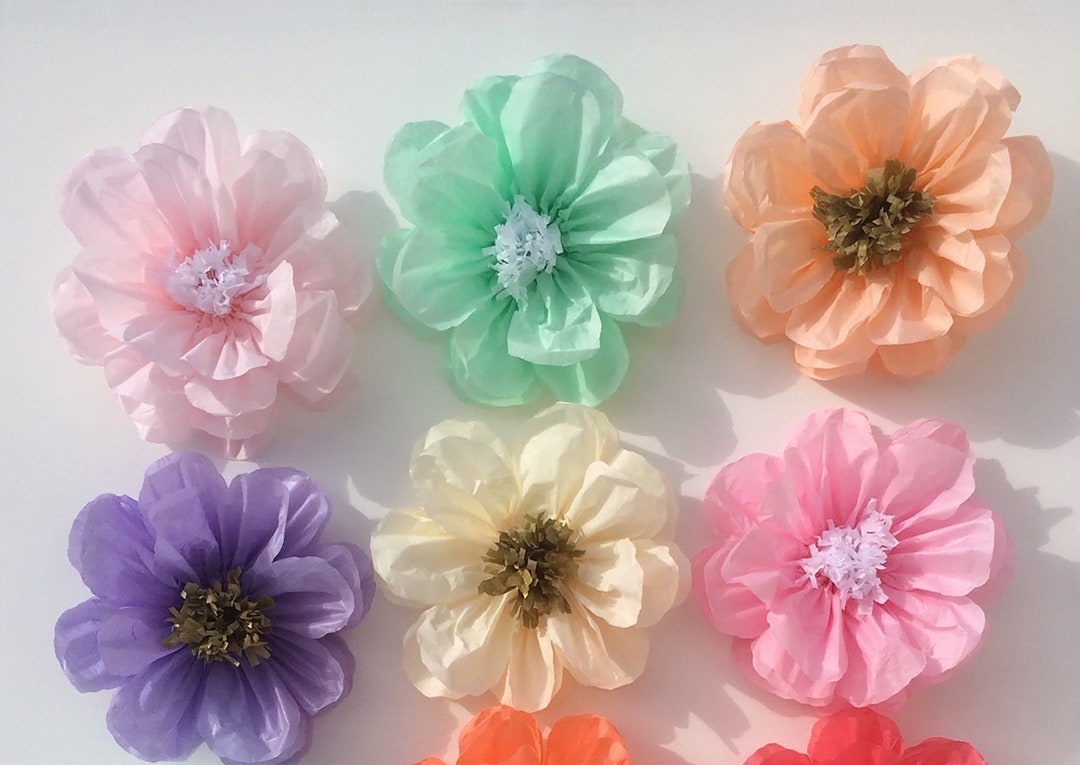 Tissue Paper Flowers: 10 in Custom Color Decorations - Etsy