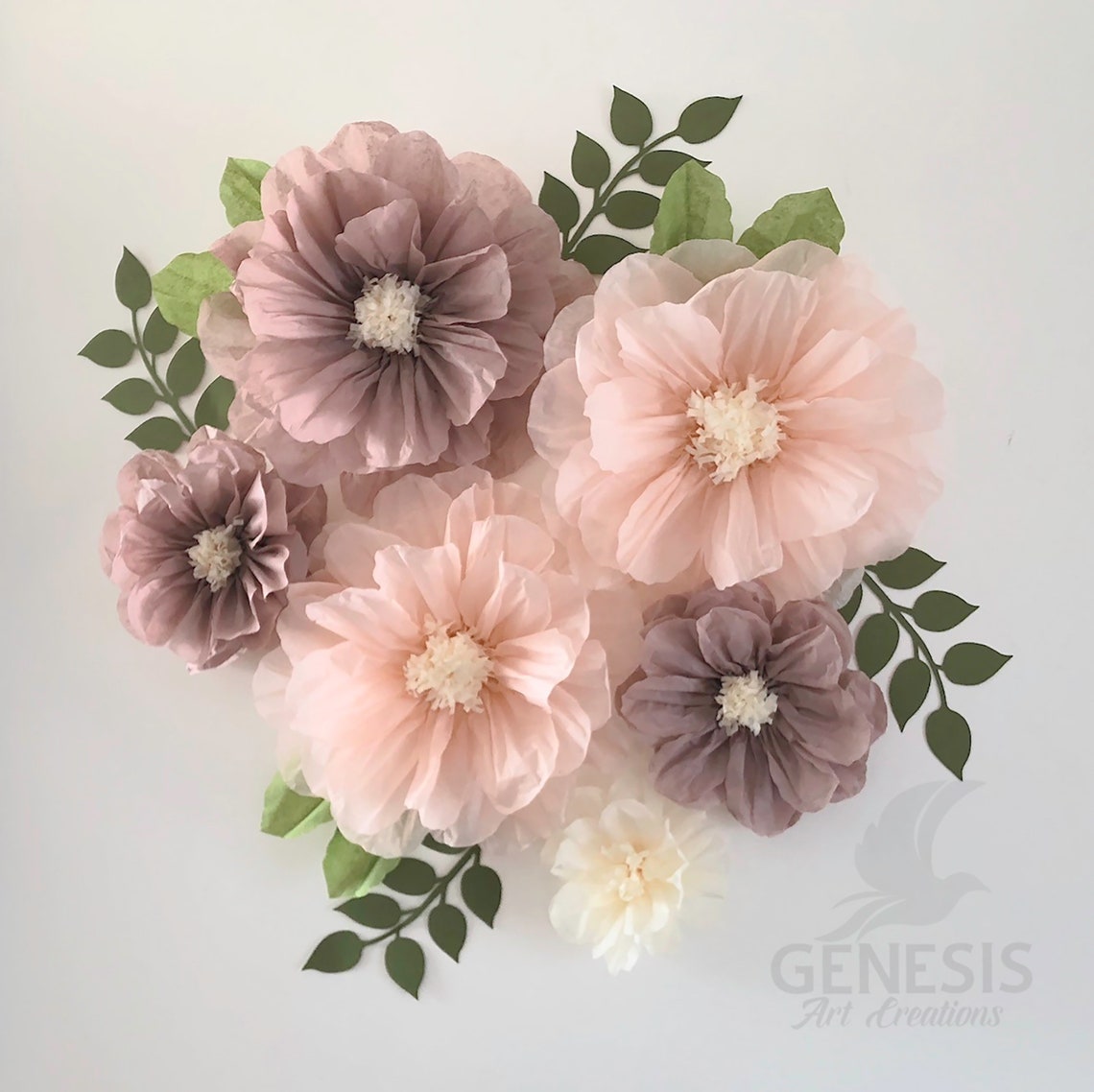 2 Paper Leaves Large Metallic Finish Leaves for Your Flowers | Etsy