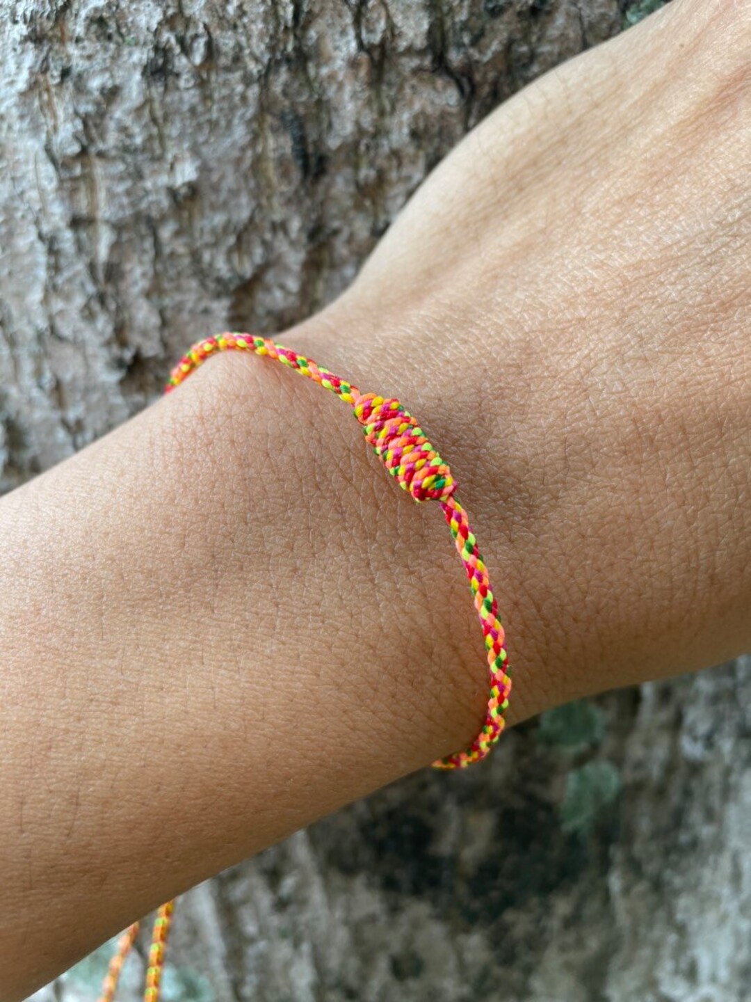 BANGKOK Thai Buddhist Braided Fibre Wristband Bracelet Monk Blessed ...