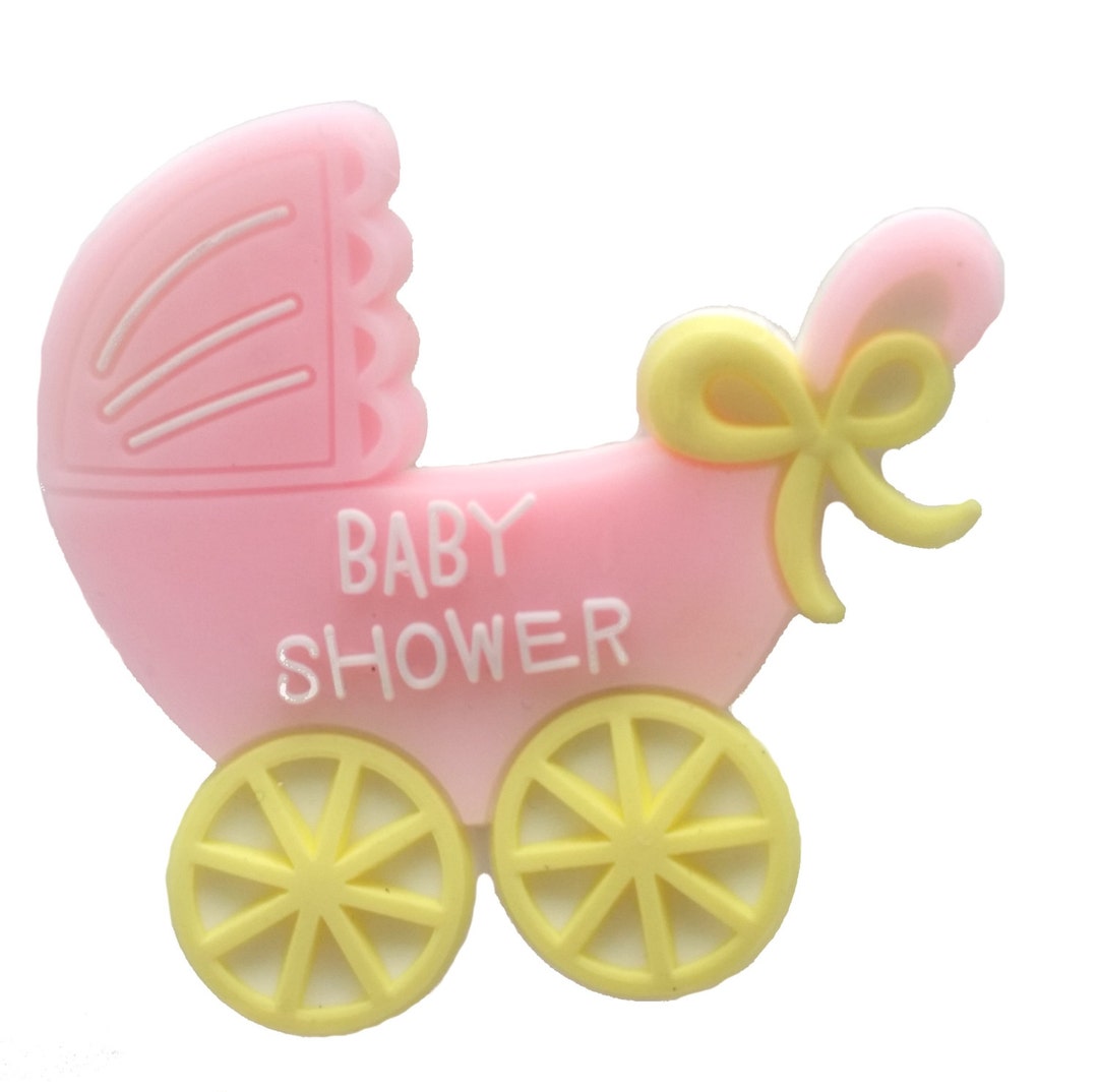 12 Flexible Pink Baby Buggy Baby Shower Favors Appliques 4 - Etsy