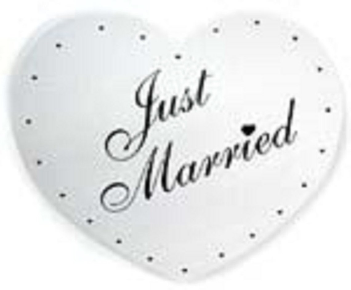 Just Married Single Heart Cardboard Sign Car Home Decoration - Etsy