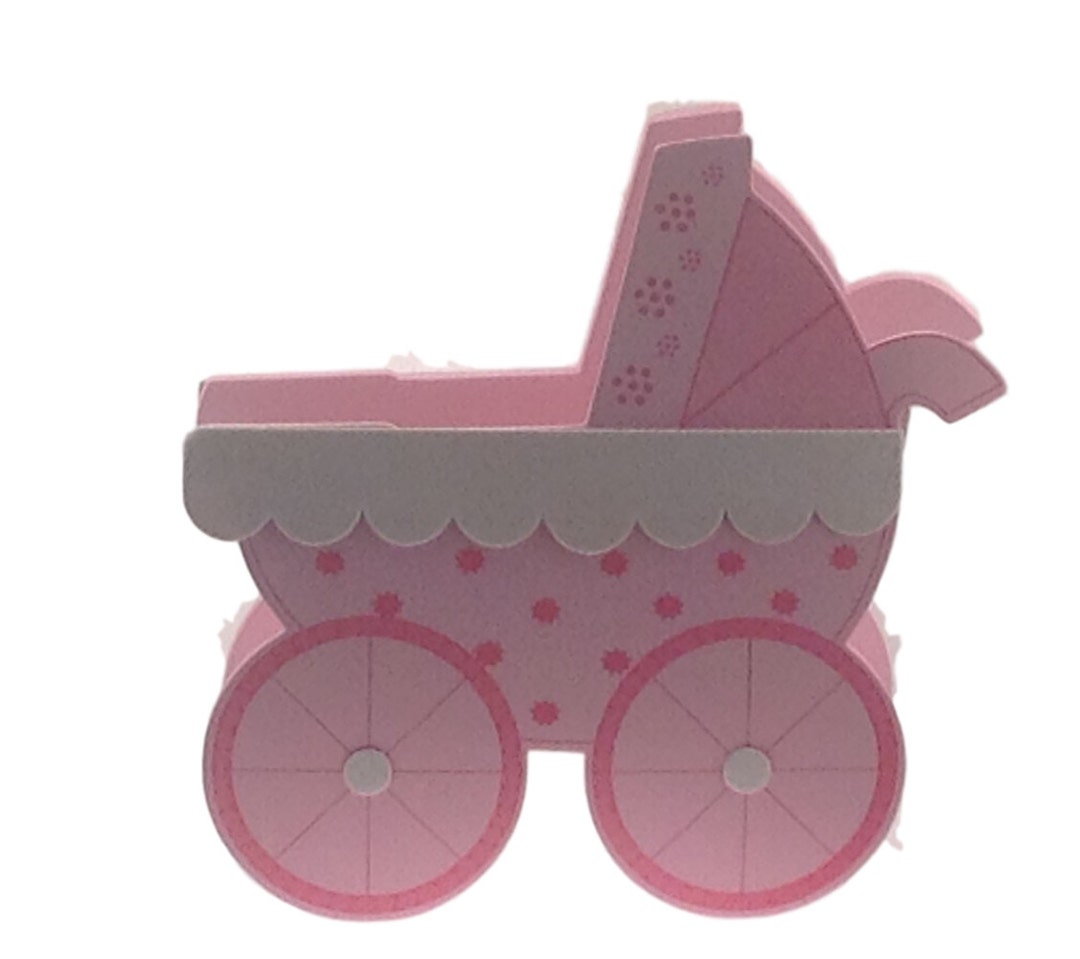 2 Pieces of 2 Buggies Pink Baby Shower Birthday Stroller Buggy Cart EVA ...
