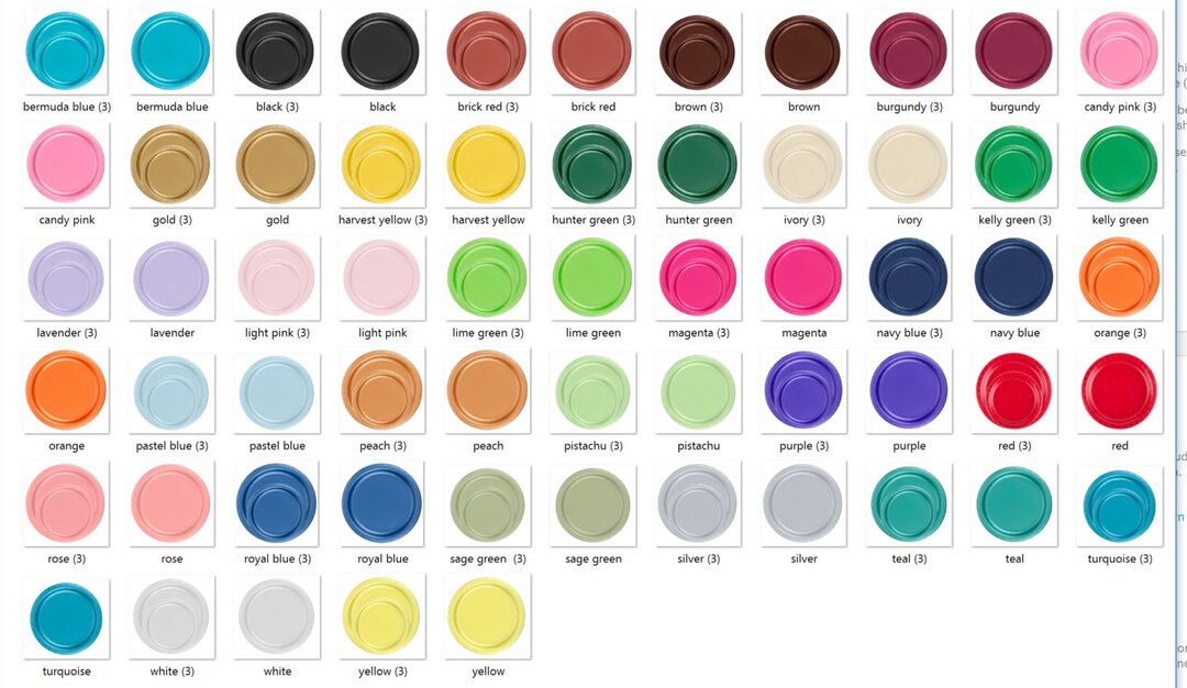 24 Plates 6 7/8 Paper Dessert Plates Wax Coated - Etsy