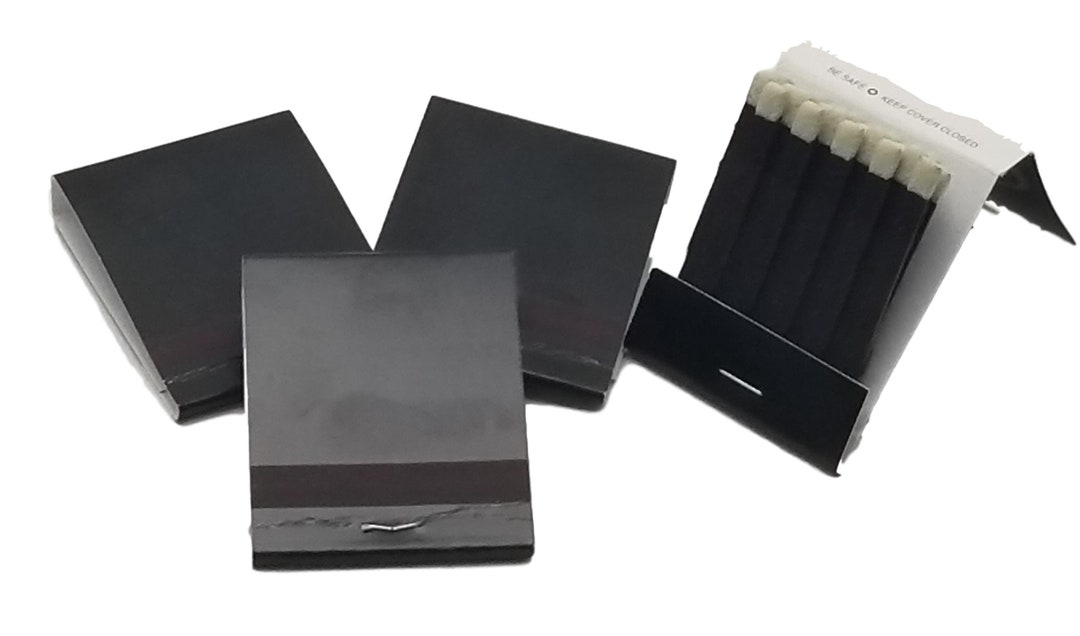 100 Plain 30 Strike BLACK Matches Matchbooks Wedding, Birthday With ...