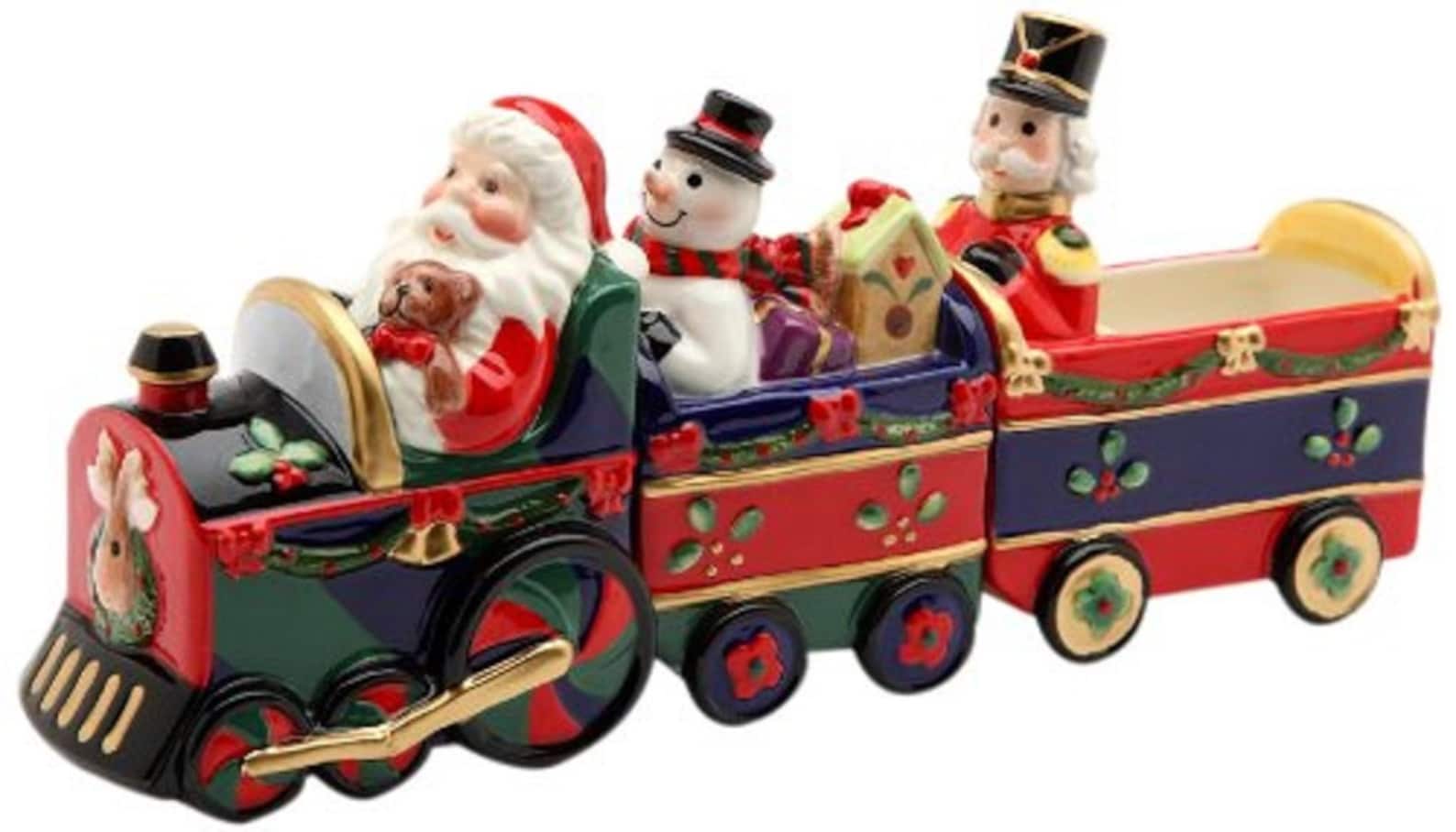 Santa Driving A Christmas Train Magnetic Salt and Pepper - Etsy
