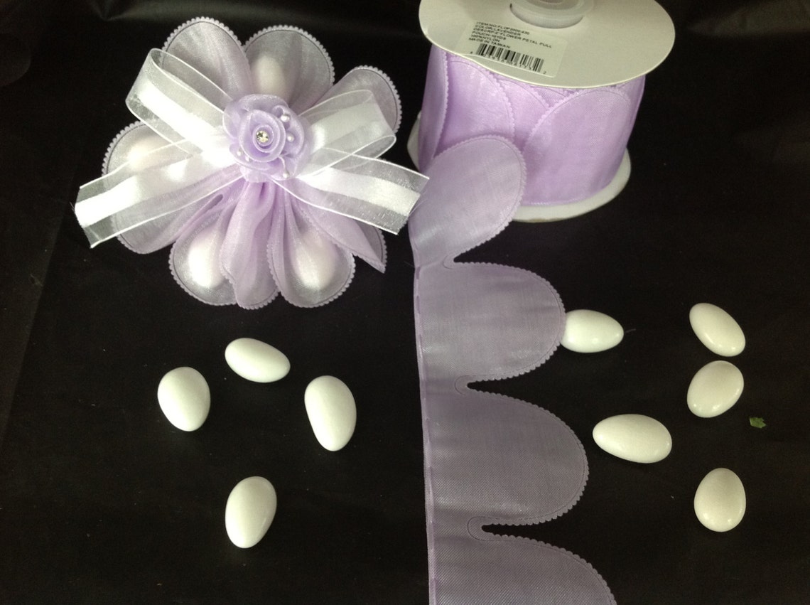 Ivory Flower Pull Bow Ribbon 10 Yards for Jordan Almonds Candy - Etsy UK