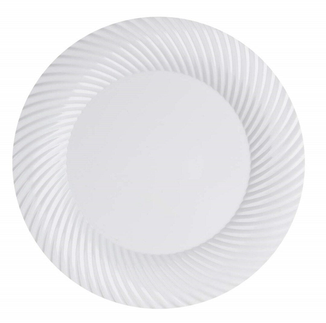 10 Swirl Plates White 40 Ct. - Etsy