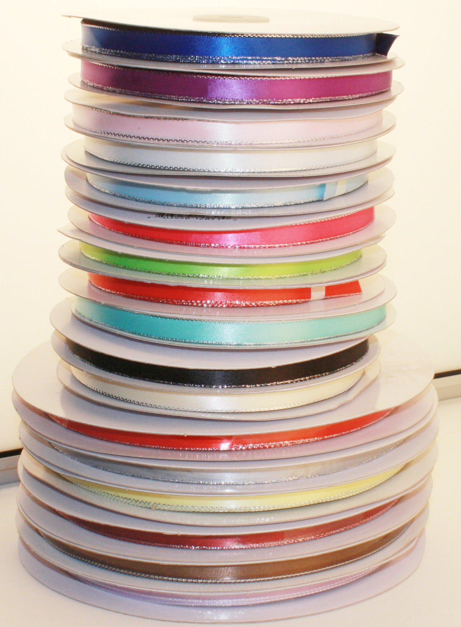 50 Made Bows Personalized Ribbon 3/8 Satin Silver Edge - Etsy