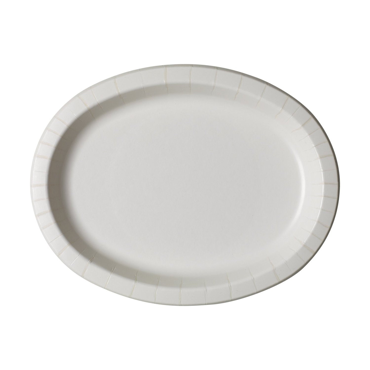 Creative Converting 20 Count Oval Paper Platters, Classic White 10 X 12 ...