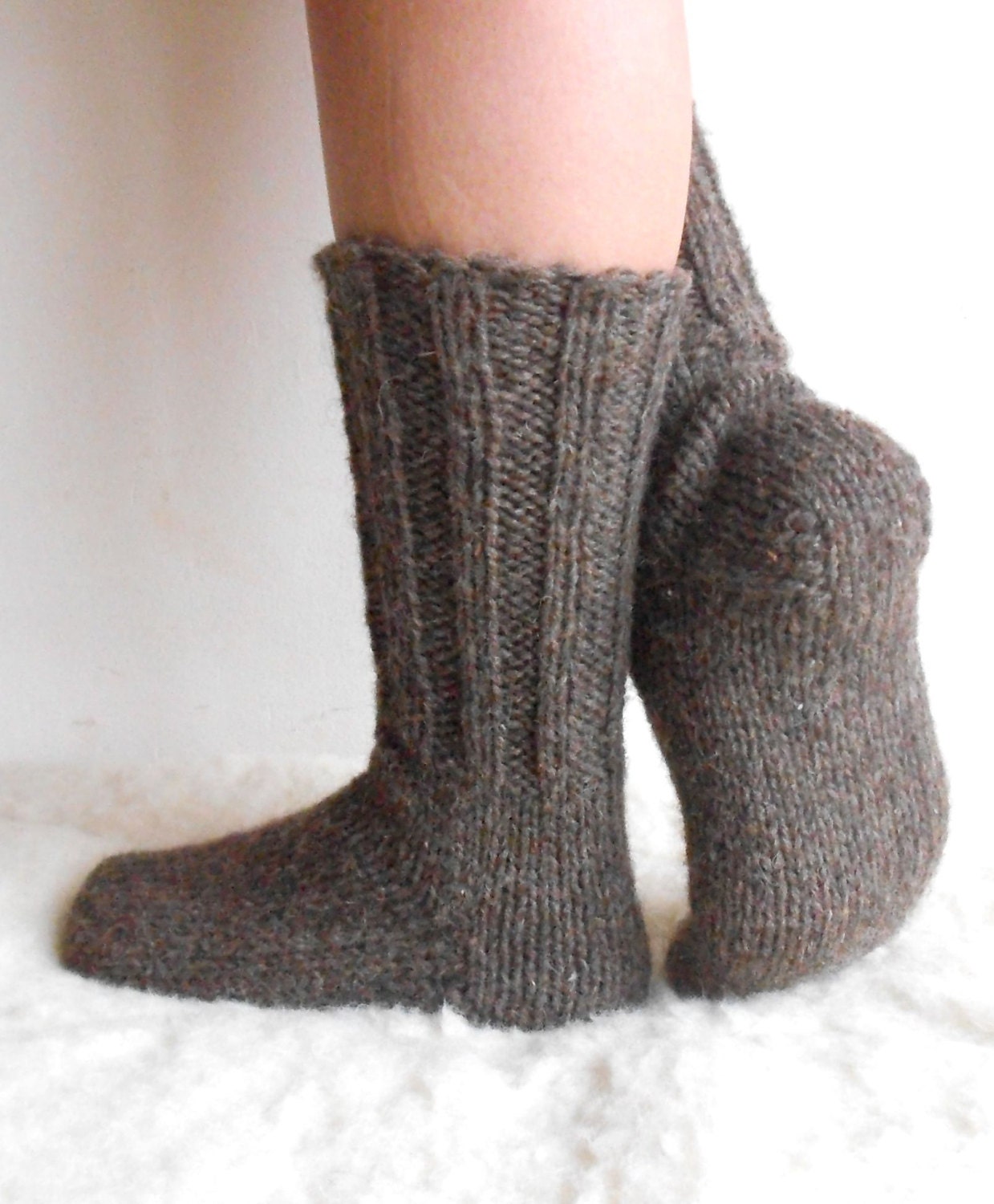 Hand Knitted Wool Socks: Soft, Comfy, Pure Sheep Yarn - Etsy